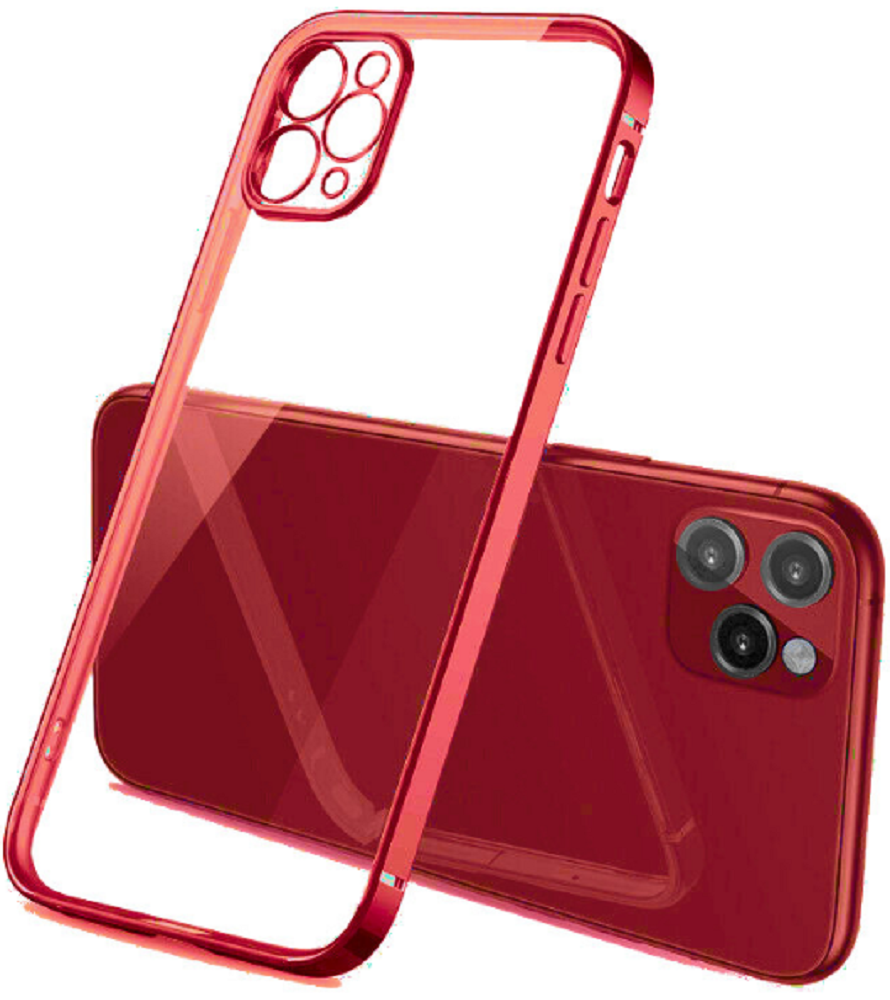 Bodycell HD Διάφανη Θήκη Σιλικόνης Apple iPhone 13 Pro Max - Red ...