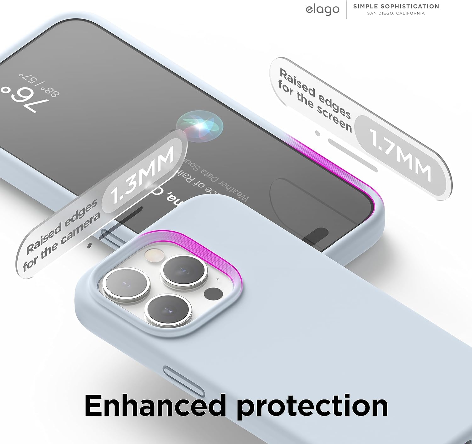 Elago Silicone Case - Premium Θήκη Σιλικόνης Apple iPhone 15 Pro Max - Light Blue - UniqueShop