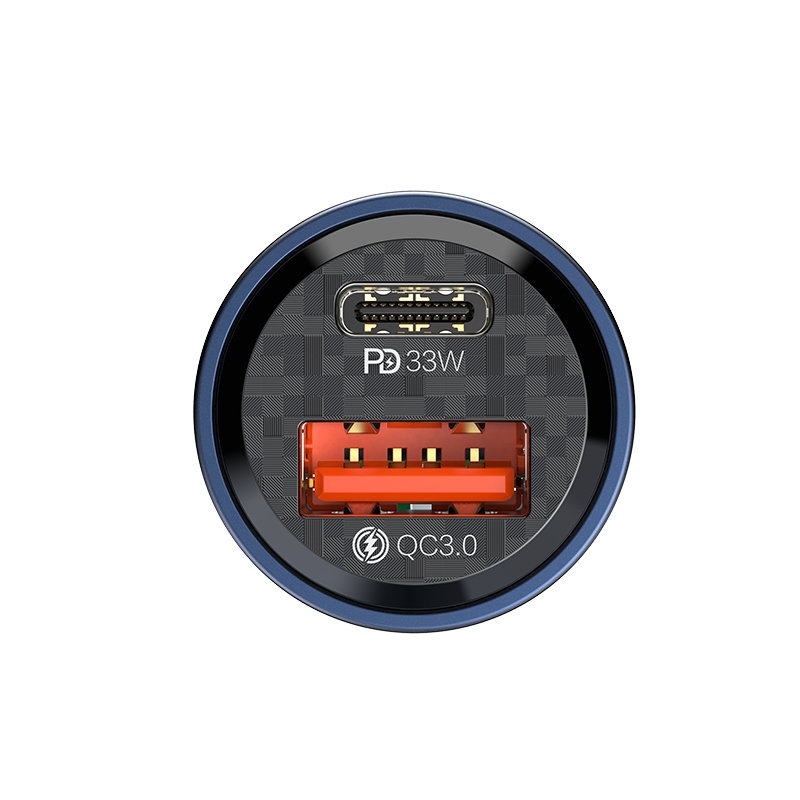 Recci Journey RCC-N17 - Διάφανος Γρήγορος Φορτιστής Αυτοκινήτου με 1 x USB-A / 1 x Type-C - 33W ...